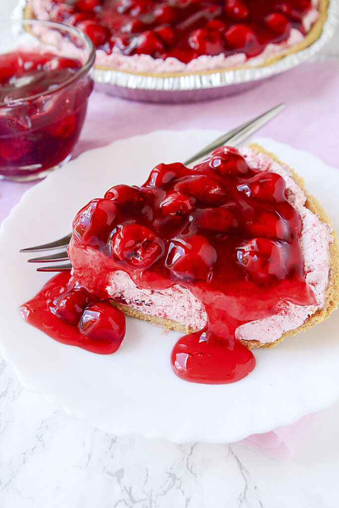 Fluffy, Delicious and Easy, No Bake Cherry Pie Dessert