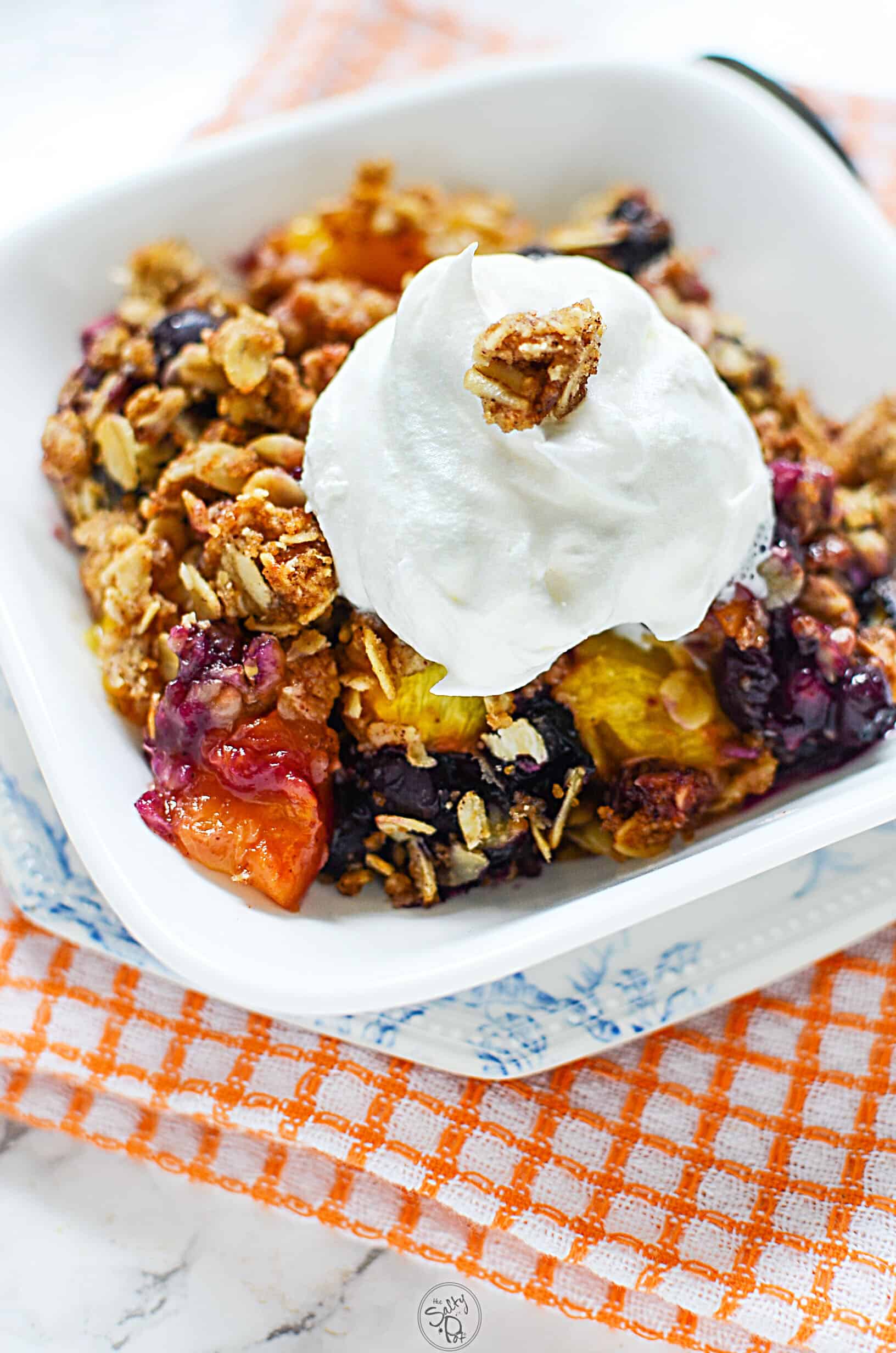 Delicious Peach Blueberry Crisp Recipe | The Salty Pot