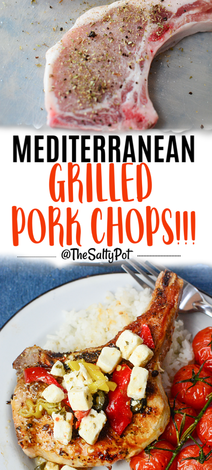 Easy Mediterranean Pork Chops with Feta and Tomatoes