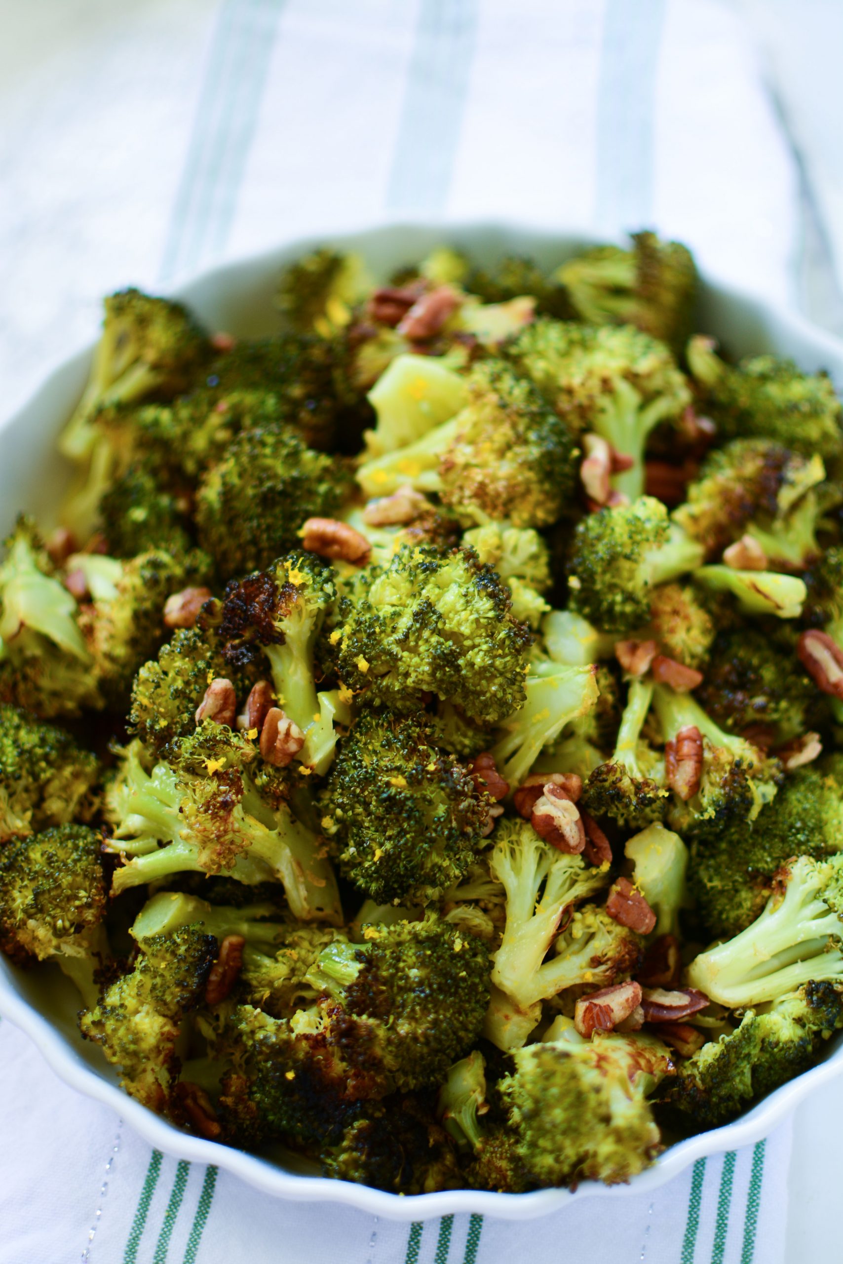 Orange Pecan Roasted Broccoli | The Salty Pot