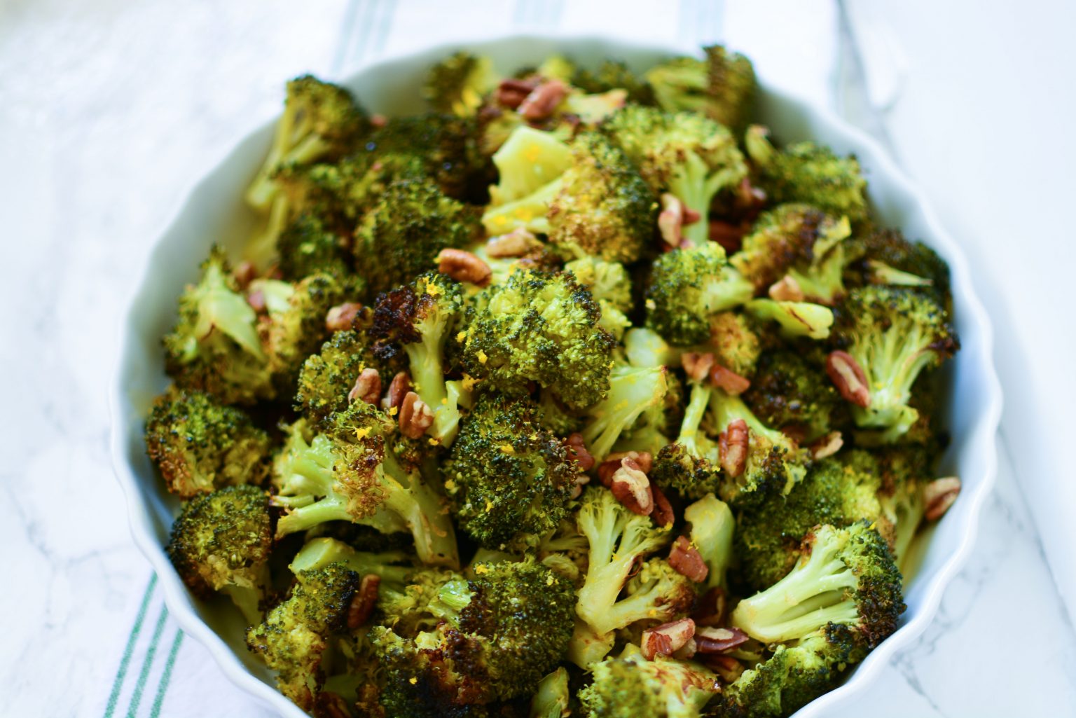 Orange Pecan Roasted Broccoli