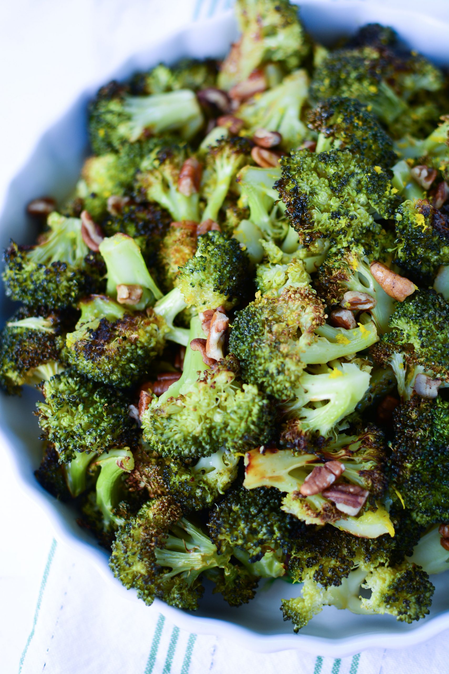 Orange Pecan Roasted Broccoli | The Salty Pot
