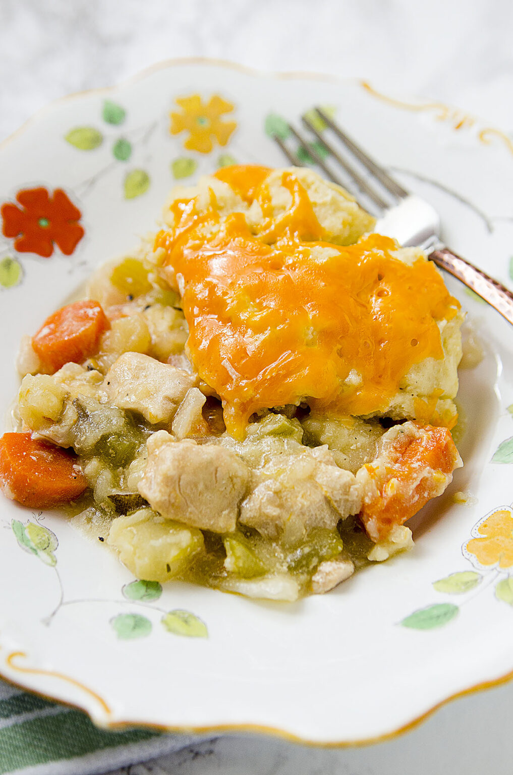 Crockpot Rustic Chicken Stew (with Biscuits)