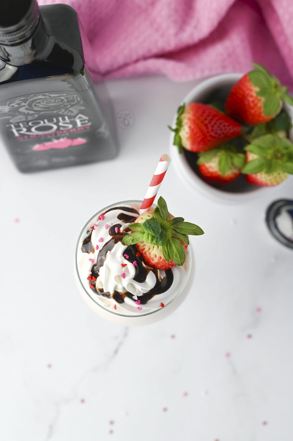 Tequila Rose Cocktail Milkshake - The most divine strawberry drink!